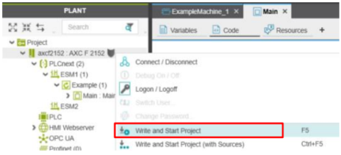 Modbus TCPの使用例 | PLCnext Technology