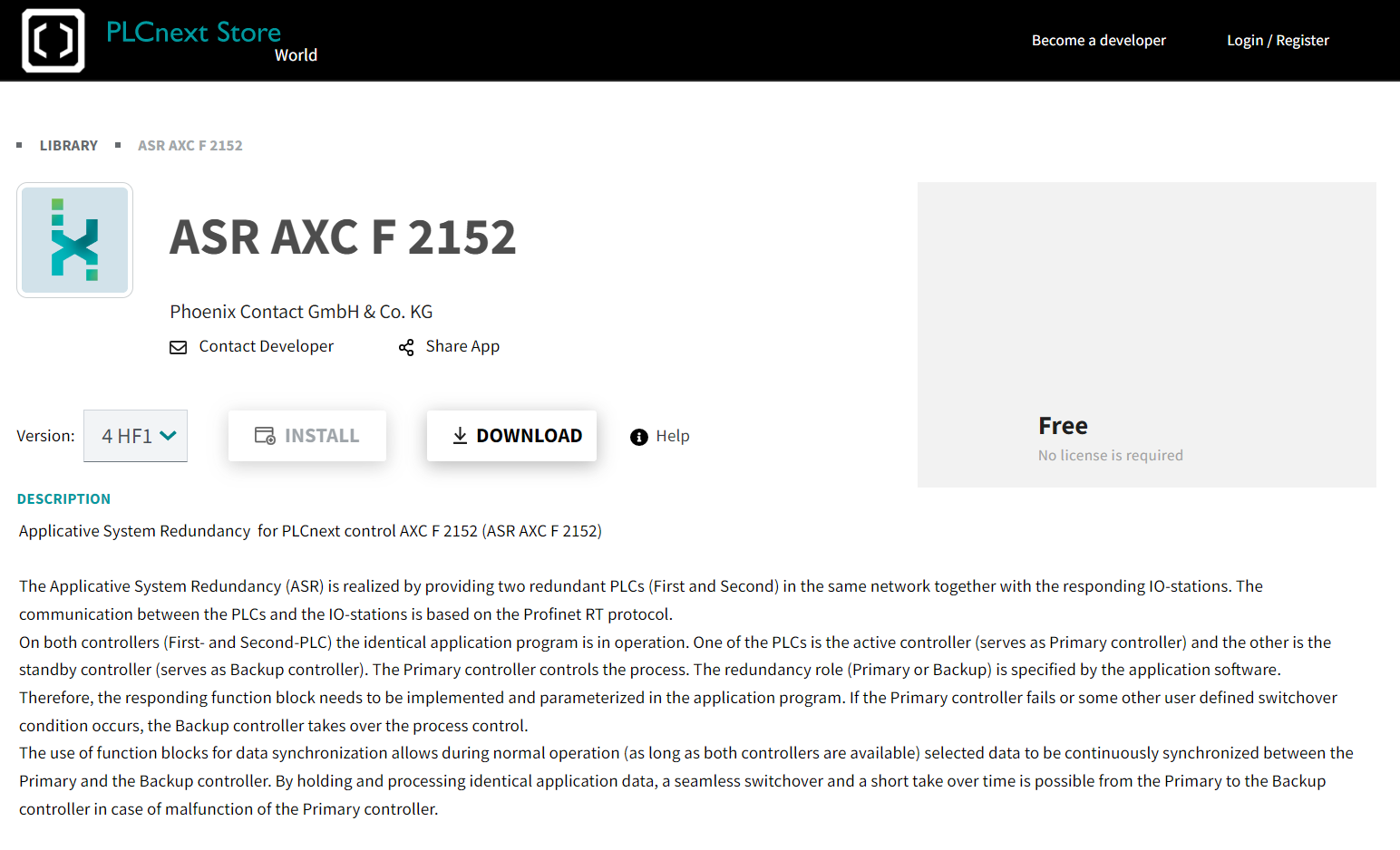 AXC F 2152を使用したコントローラ冗長 – ASRプロジェクト詳細編 | PLCnext Technology