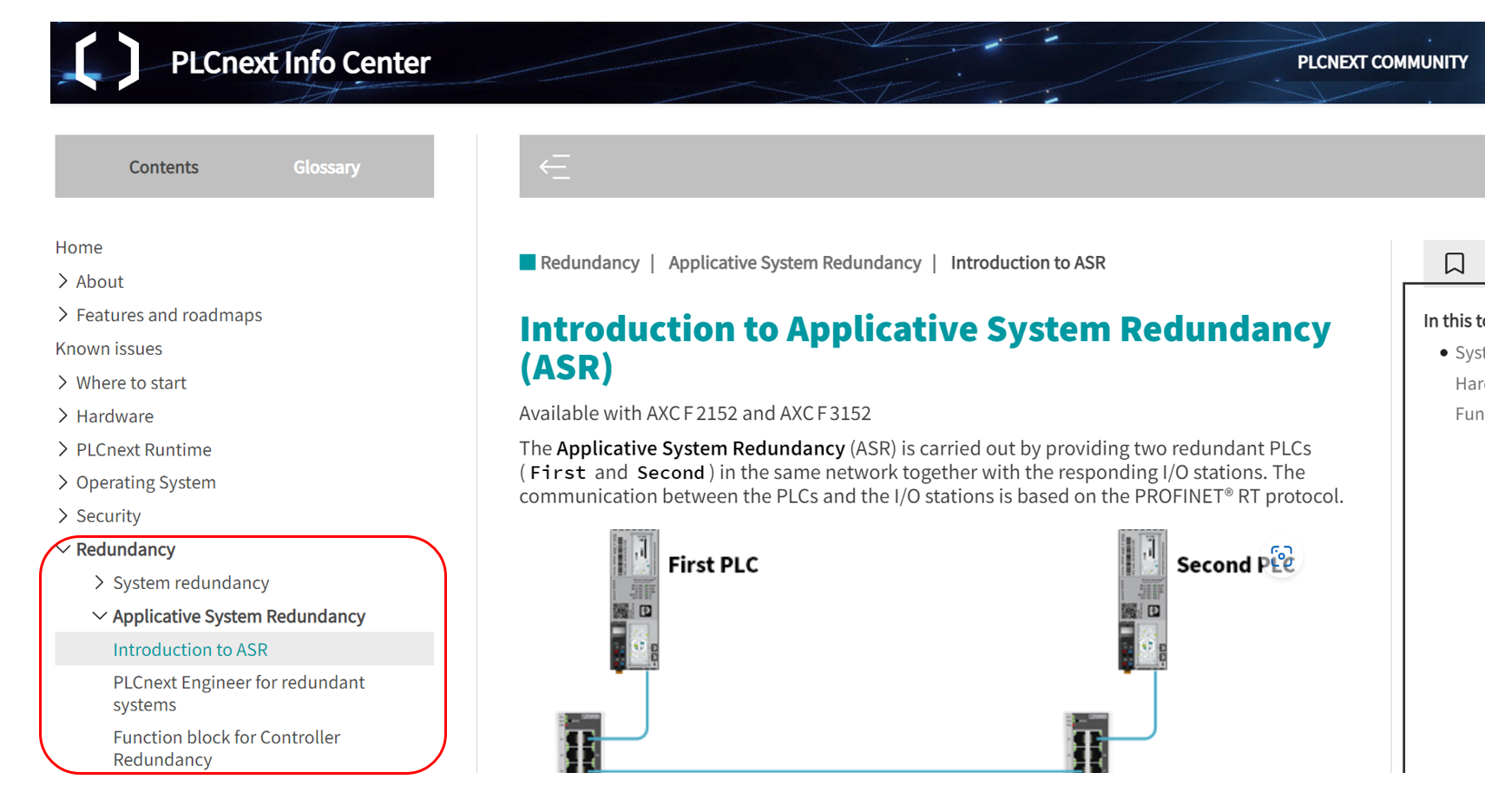 AXC F 2152を使用したコントローラ冗長 – Applicative System Redundancy | PLCnext ...